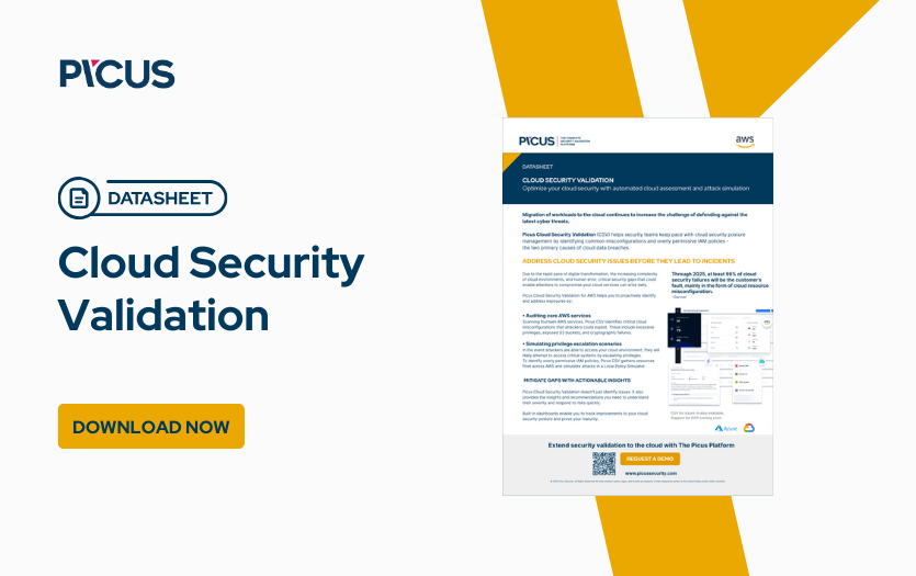 Cloud Security Validation Datasheet Picus