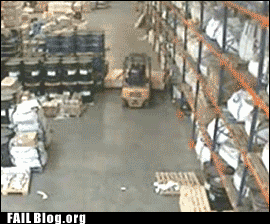 forklift fail destruction animated gif – pIXELsHAM