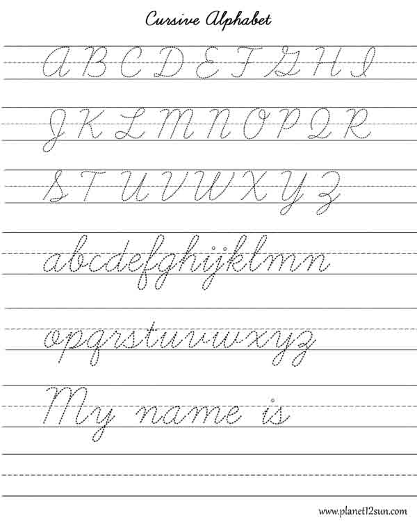 uppercase lowercase cursive alphabet charts with arrows in pdf ...