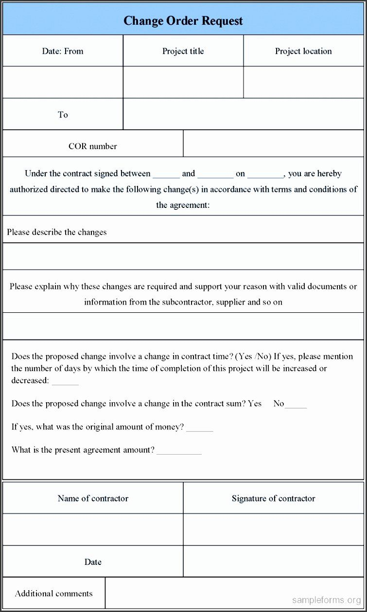 Sample Change Request Form Unique 5 Itil Change Request Form Template ...