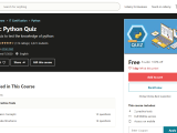 Basic Python Quiz Free Udemy Course Sanu P L