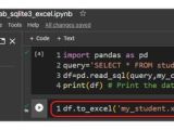 Data Export From Sqlite Database Table To Excel And Vice Versa In Colab