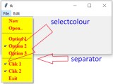 Tkinter Python 3 Tkinter Menu With Options And Methods