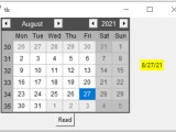 Tkcalendar To Display Calendars In Tkinter Window