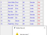 Delete User Selected Record Of Mysql Table In Tkinter Gui Window
