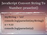 Javascript Convert String To Number Simple How To Convert Methods