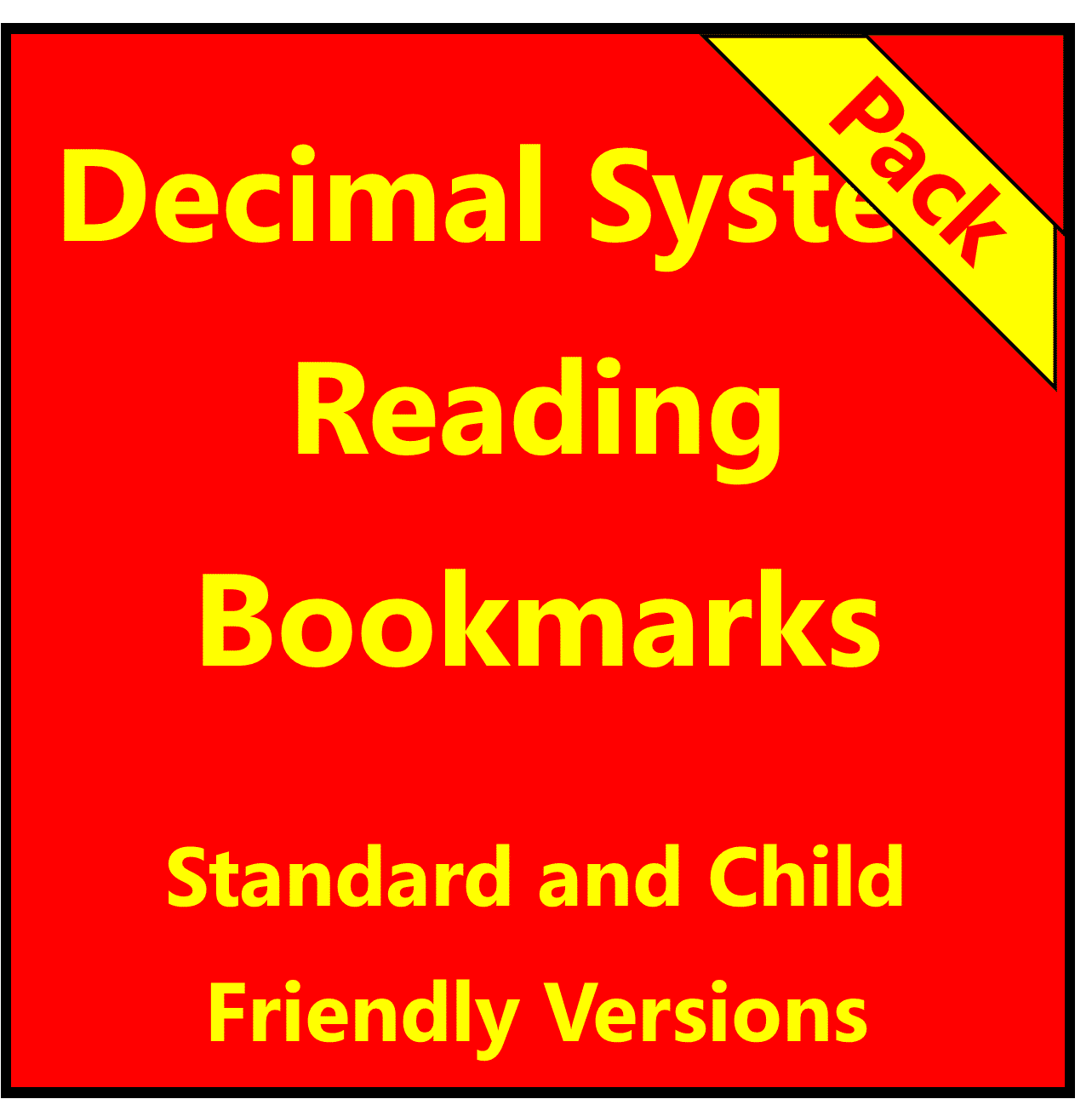 The Decimal System Reading Bookmarks Primary Tools The Decimal System Reading Bookmarks Primary Tools