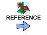 Printable Reference Section Right Sign