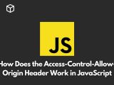 How Does The Access Control Allow Origin Header Work In Javascript