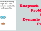 C Knapsack Problem Using Dynamic Programming My Programming Notes