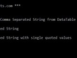 Get Comma Delimiter Separated String From Datatable Column Values In