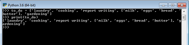 Creating And Printing Nested Lists In Python