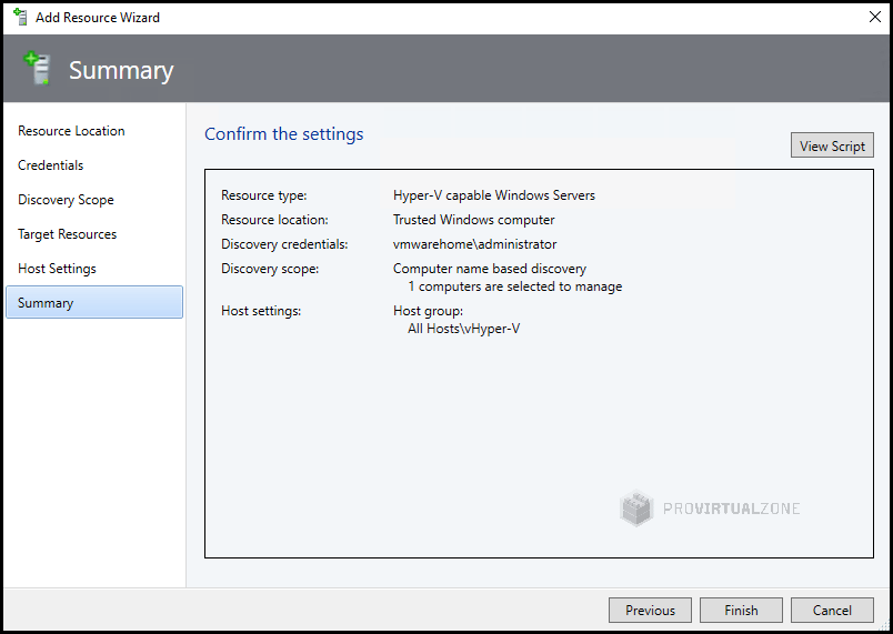 How to add and config Hyper-V hosts and Clusters in SCVMM 2019