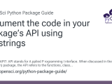 Document The Code In Your Package S Api Using Docstrings Python