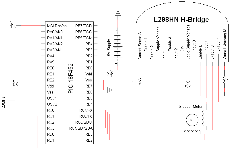 L298 Motor Driver Circuit Schematic - Circuit Diagram