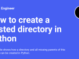 How To Create A Nested Directory In Python Python Engineer