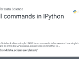 Shell Commands In Ipython Python For Data Science