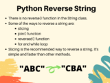 Python String Reversal Python Central