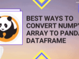 How To Convert Numpy Array To Pandas Dataframe Python Pool