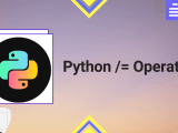 Python Operator Performing Division And Assignment In Python