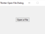 Tkinter Open File Dialog