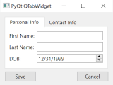 Pyqt Qtabwidget
