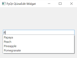Pyqt Qlineedit