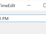 Pyqt Qtimeedit