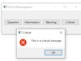 Pyqt Messagebox