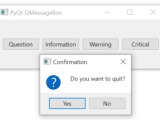 Pyqt Messagebox
