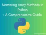 Mastering Array Methods In Python A Comprehensive Guide