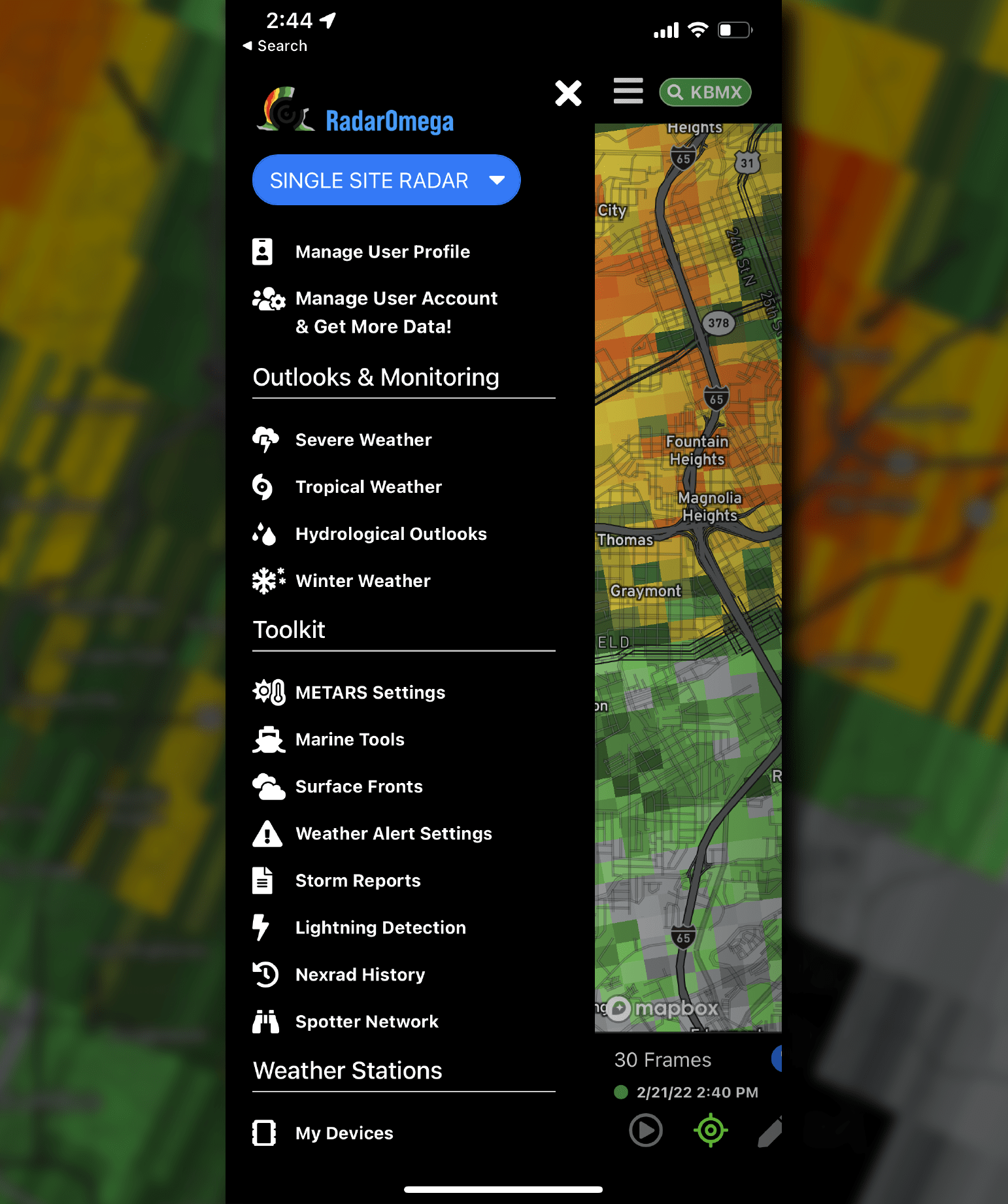 Radaromega Advanced Weather Radar