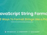 Javascript String Format The Best 3 Ways To Do It Msr Web Dev