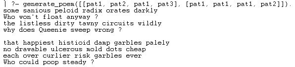 Generating Poetry In Prolog Rangarajan Krishnamoorthy On Programming And Other Topics