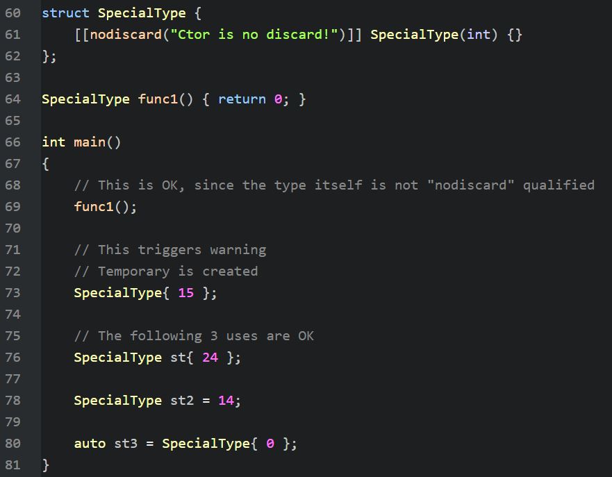C++20 [[nodiscard]] Attribute : Rangarajan Krishnamoorthy on Programming and Other Topics