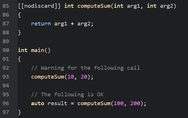 C++20 [[nodiscard]] Attribute : Rangarajan Krishnamoorthy on Programming and Other Topics