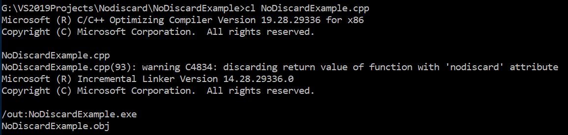 C++20 [[nodiscard]] Attribute – Rangarajan Krishnamoorthy on Programming and Other Topics