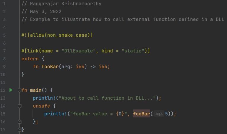 Using Dll Functions In Rust Rangarajan Krishnamoorthy On Programming And Other Topics