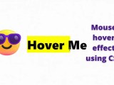 Mouse In And Mouse Out Hover Effect Using Css Rare Programmer