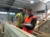 Construction Student With Lecturer Reaseheath College