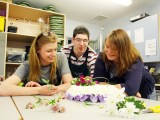 Floristry Students With Flowers Reaseheath College