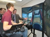 Mike Cullen Takes Students Through Simulator Test Reaseheath College