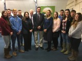Panel Members With Students At The Farm Forum Reaseheath College