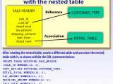 Querying Nested Tables Using Pl Sql When To Use