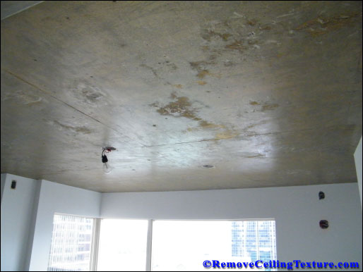 Raw concrete slab transformed into beautiful smooth ceiling in Downtown ...