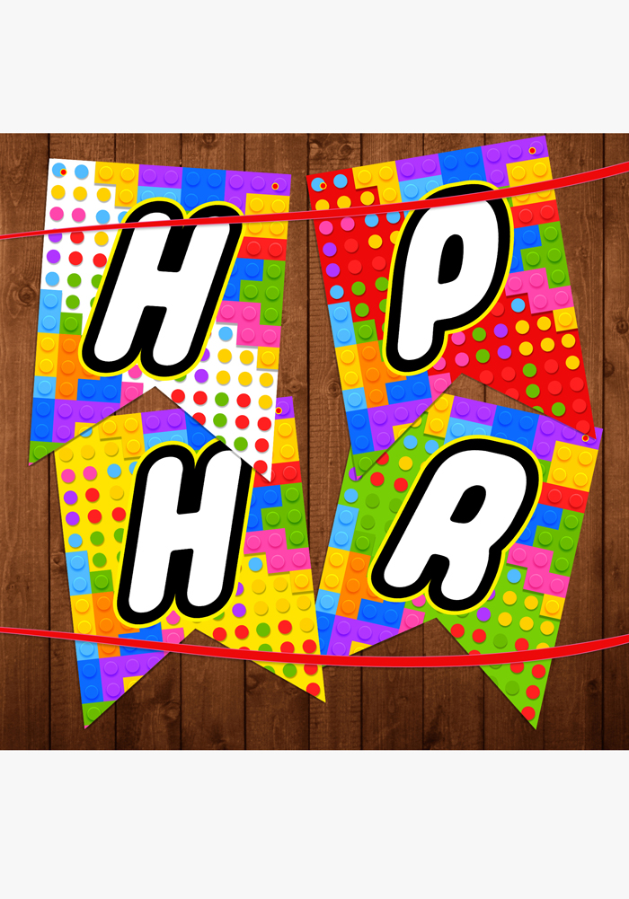 Lego Minifigure Garland Lego Banner Printable