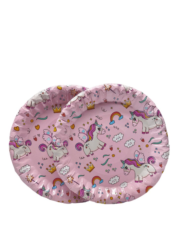 Pack of 10 Unicorn theme Paper plates for Birthday Party|SALE