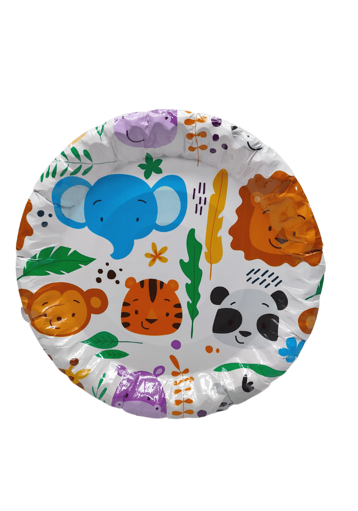 Pack of 10 Animal theme Paper plates for Birthday Party|SALE