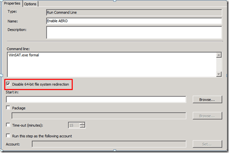 Run Command Line in Task Sequence for a 64-bit OS | RONNIPEDERSEN.COM