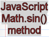 Javascript Math Sin Method